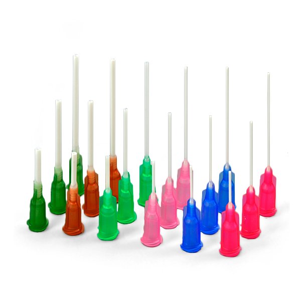 Flexible plastic tube tips with Luer lock, 25.4mm (1.0